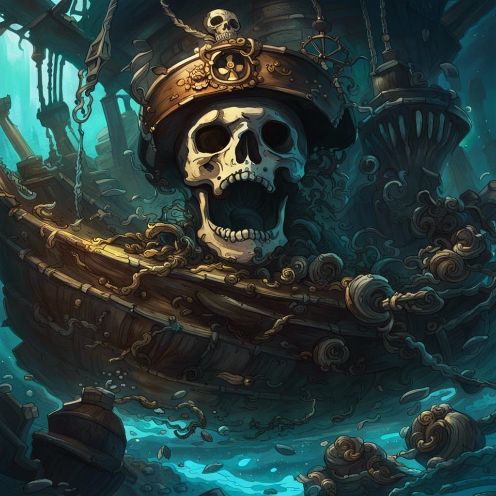 A skeleton Ship - AI Generated Artwork - NightCafe Creator