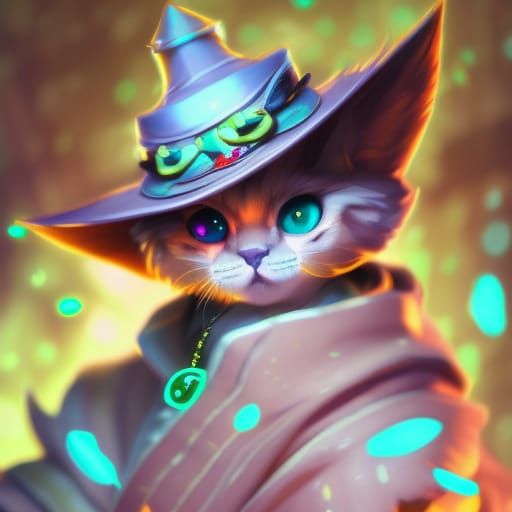 Portrait of a Cat Wizard - AI Generated Artwork - NightCafe Creator