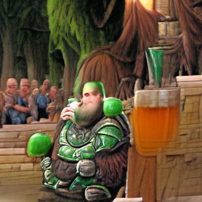 Green Dwarf drinking a large beer - AI Generated Artwork - NightCafe ...