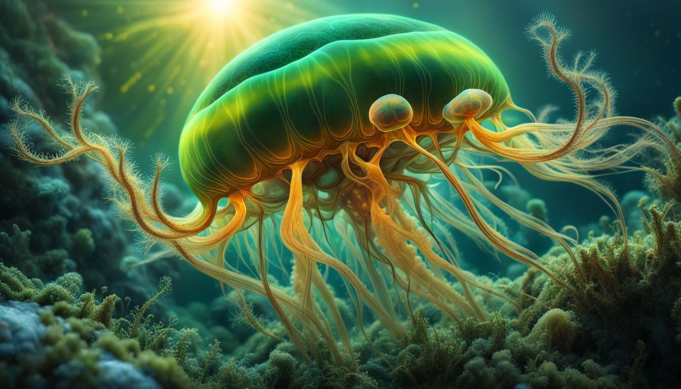 Green Biolumiscent - Alien Jellyfish - AI Generated Artwork - NightCafe ...