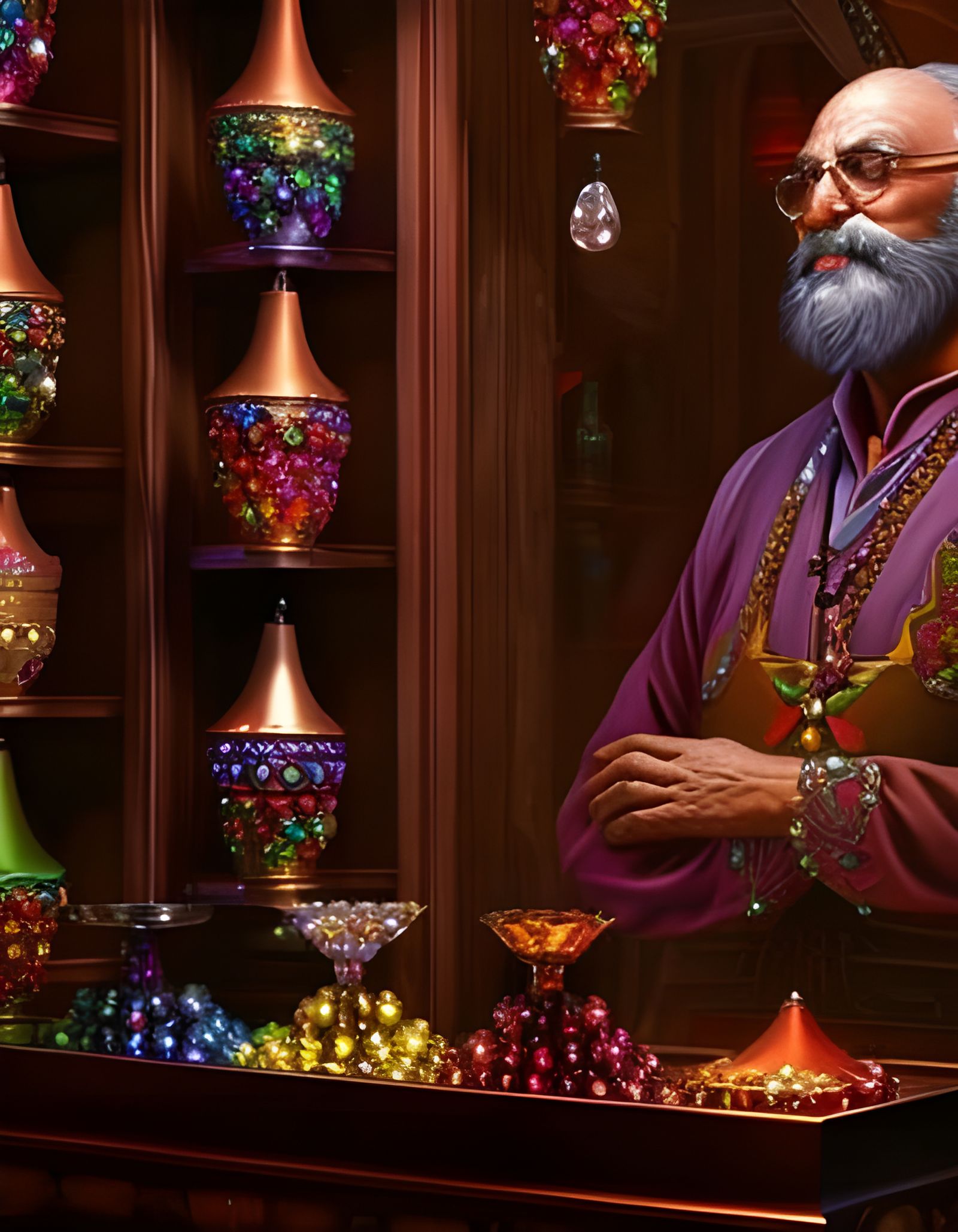 The Crystal Merchant - AI Generated Artwork - NightCafe Creator