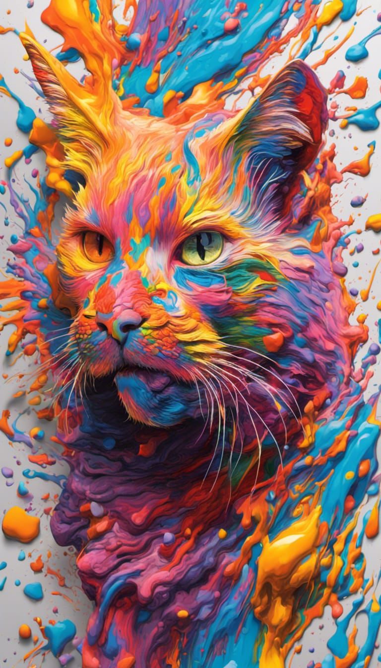 3d paint explosion, flowing, exploding, hyperdetailed concentric thick ...