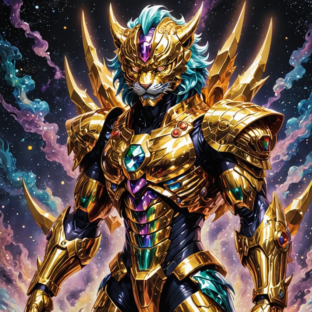 Cosmic Iridescent Armored saiyan tiger warrior by masami kurumada ...