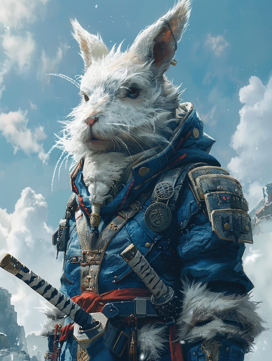 Samurai Hare - AI Generated Artwork - NightCafe Creator