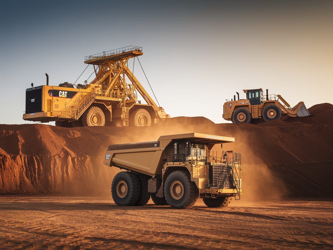 at the bottom of Kalgoorlie gold mine. A westrac cat 797f being loaded by a Westrac cat 6040 ...