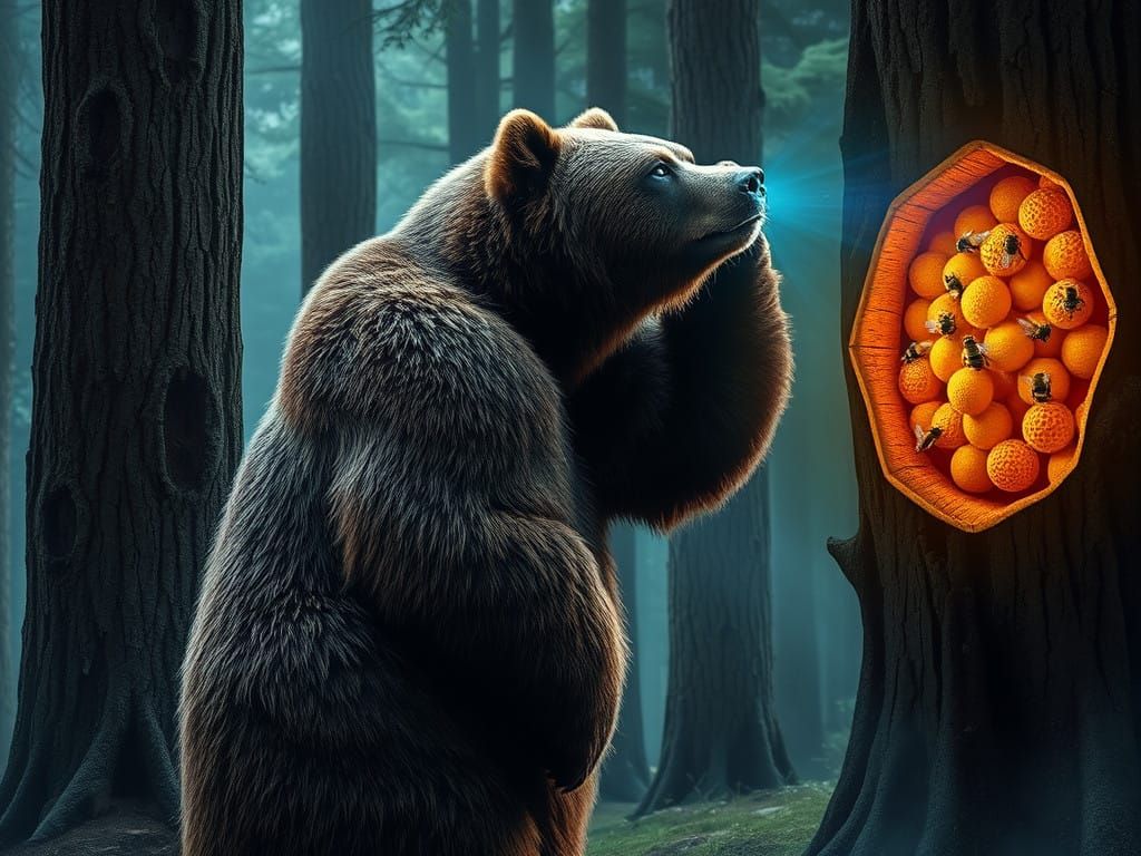 X-Ray Bear - Bear with X-Ray Vision in Hyper-Realistic Fores...