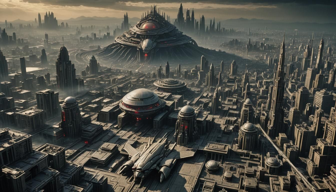 Alien Mega City - AI Generated Artwork - NightCafe Creator