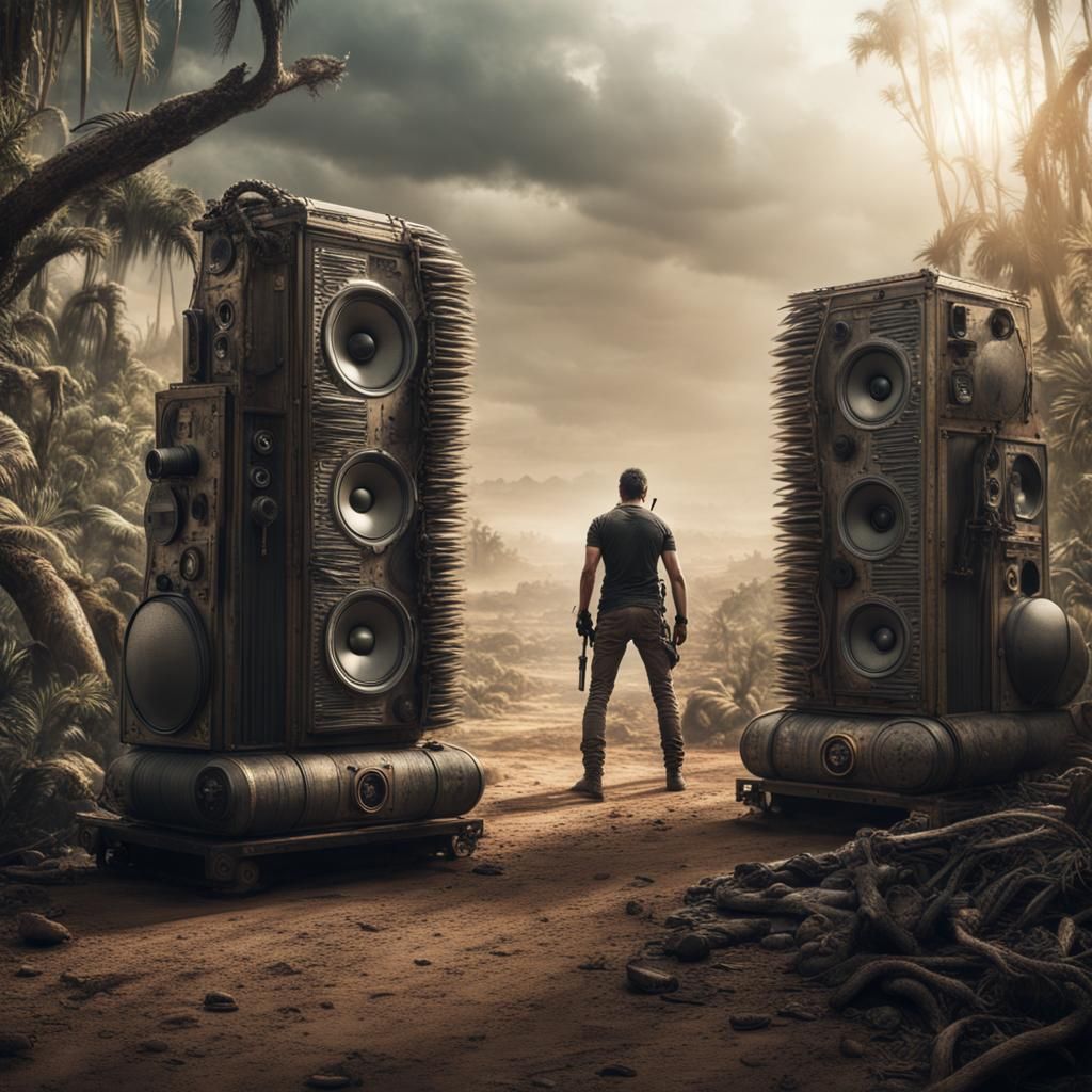 10 speakers in the jungle mad max - AI Generated Artwork - NightCafe ...