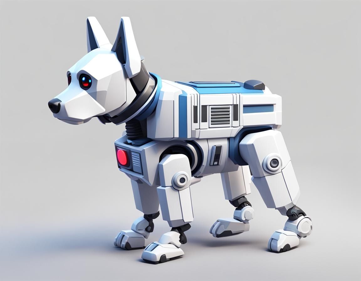 kawaii high poly k-9, dr who, sidekick, robot dog, character, 3d ...