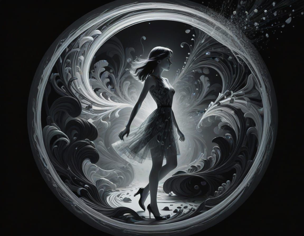 Vibrant Dreamscape Unfolds Across a Woman's Face - AI Art