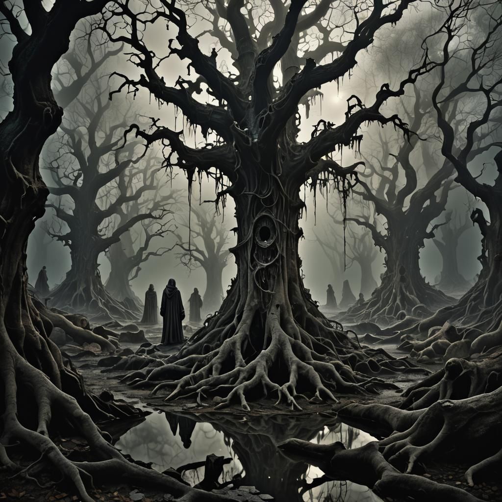 Lost Souls And Dead Trees... - AI Generated Artwork - NightCafe Creator
