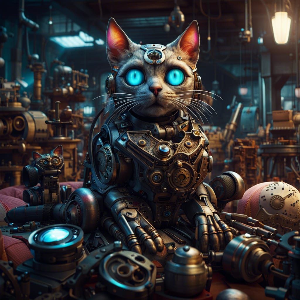 Sweet robotic companion - AI Generated Artwork - NightCafe Creator