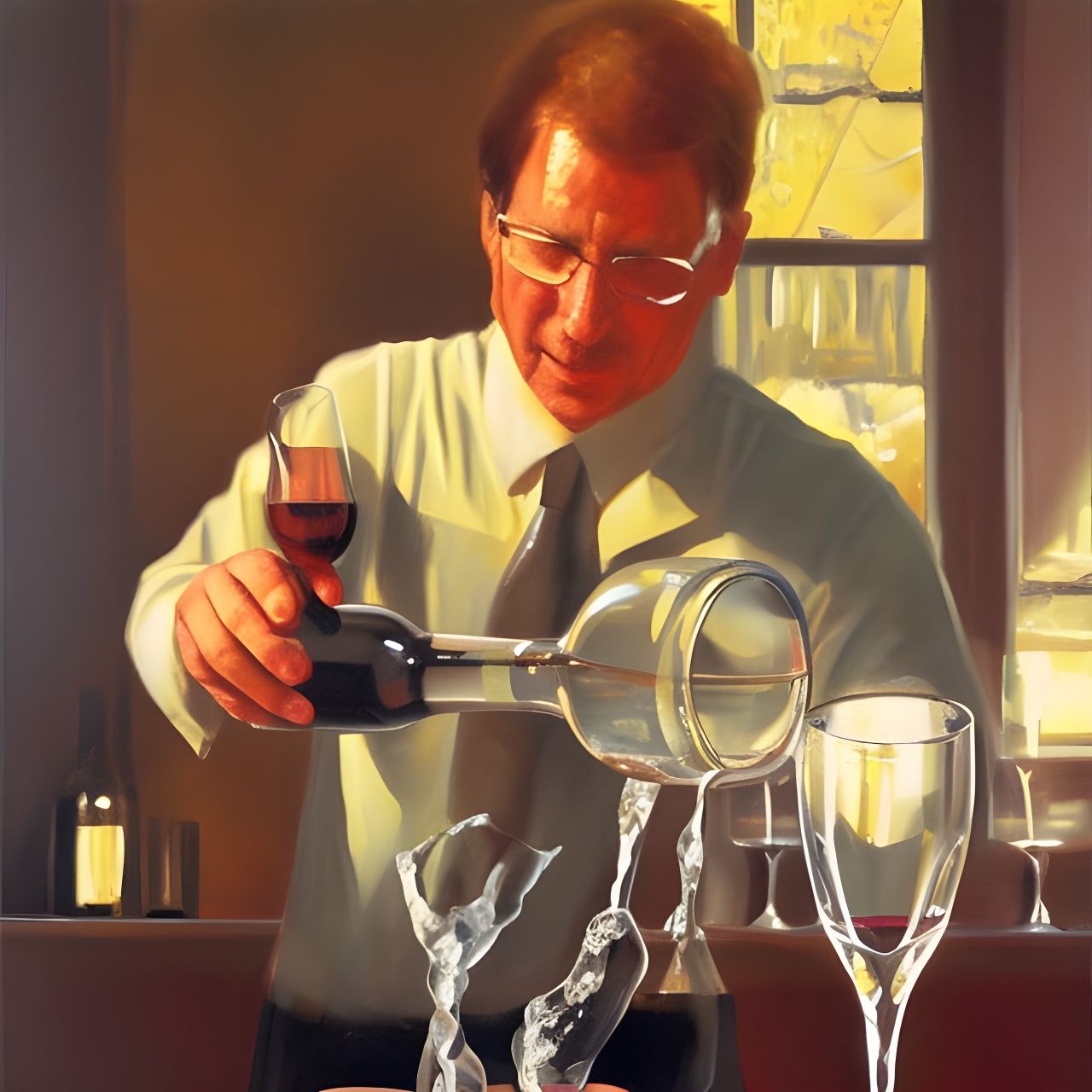 Wine o clock - AI Generated Artwork - NightCafe Creator