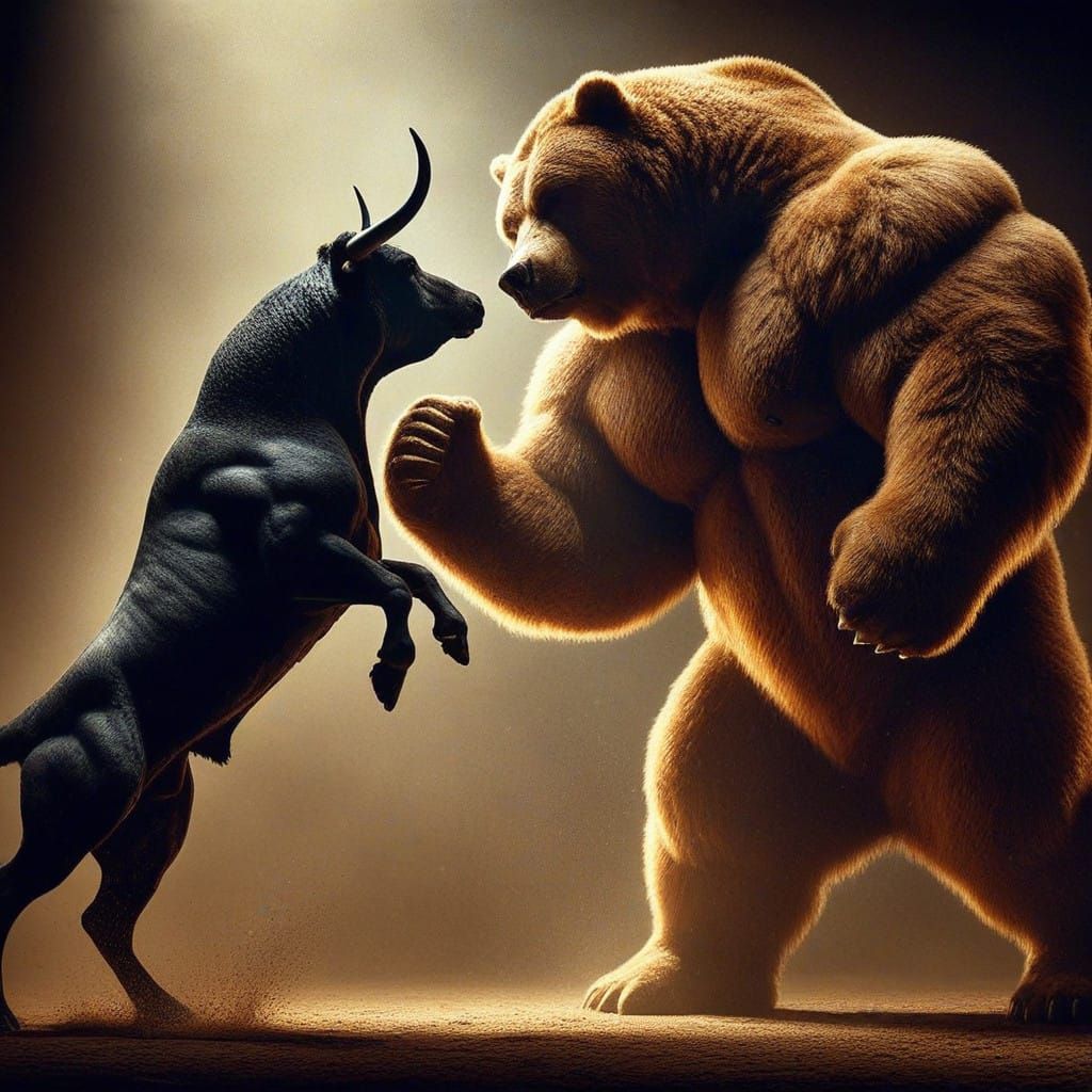 Savage Clash Between Massive Kodiak Bear and Bulky... - AI Art