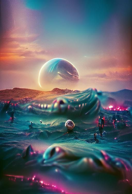 Alien ocean on planet Jupiter by Dan LuVisi, Vincent di Fate and Beeple ...