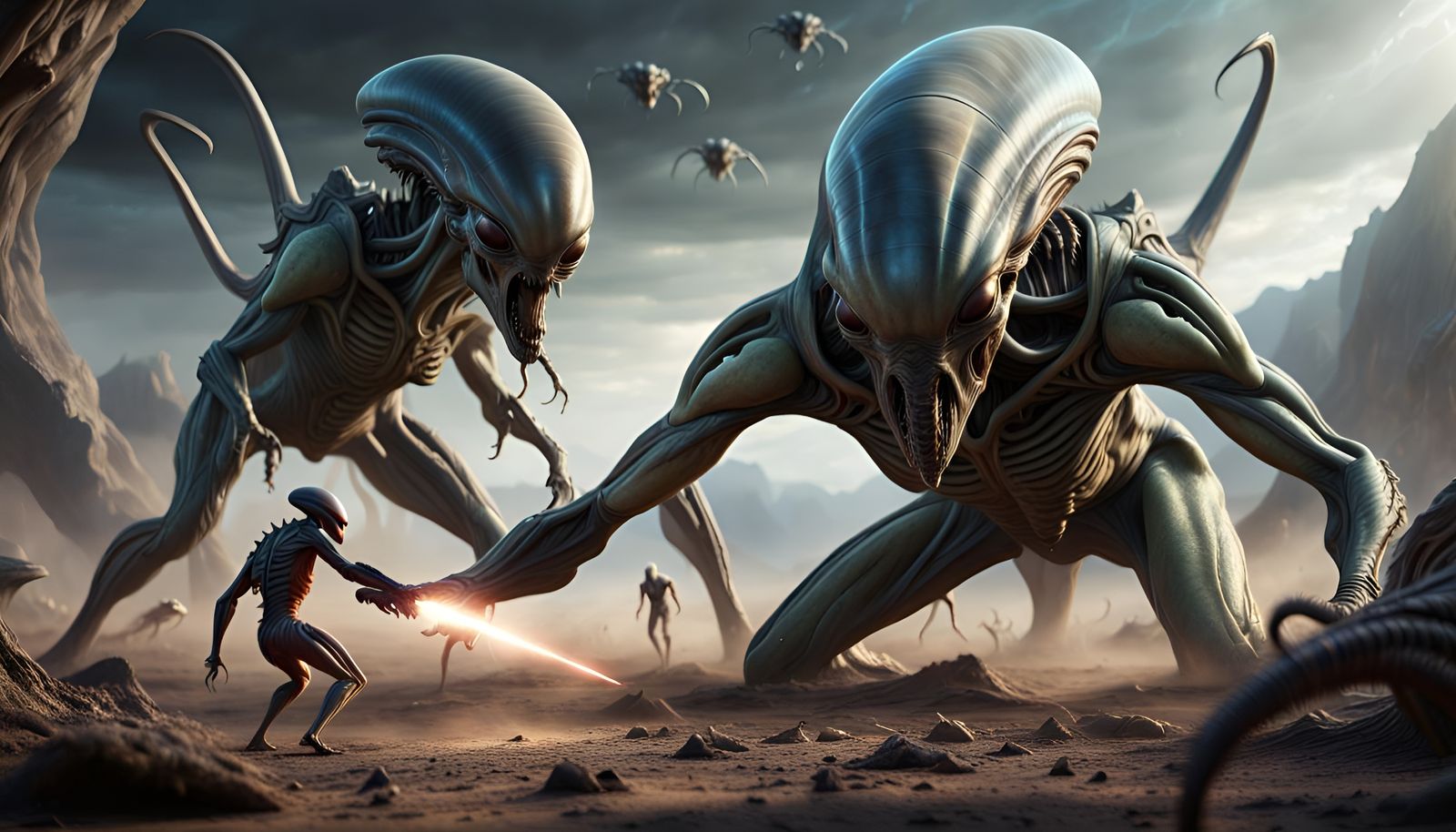 alien creatures invading another alien planet. - AI Generated Artwork ...