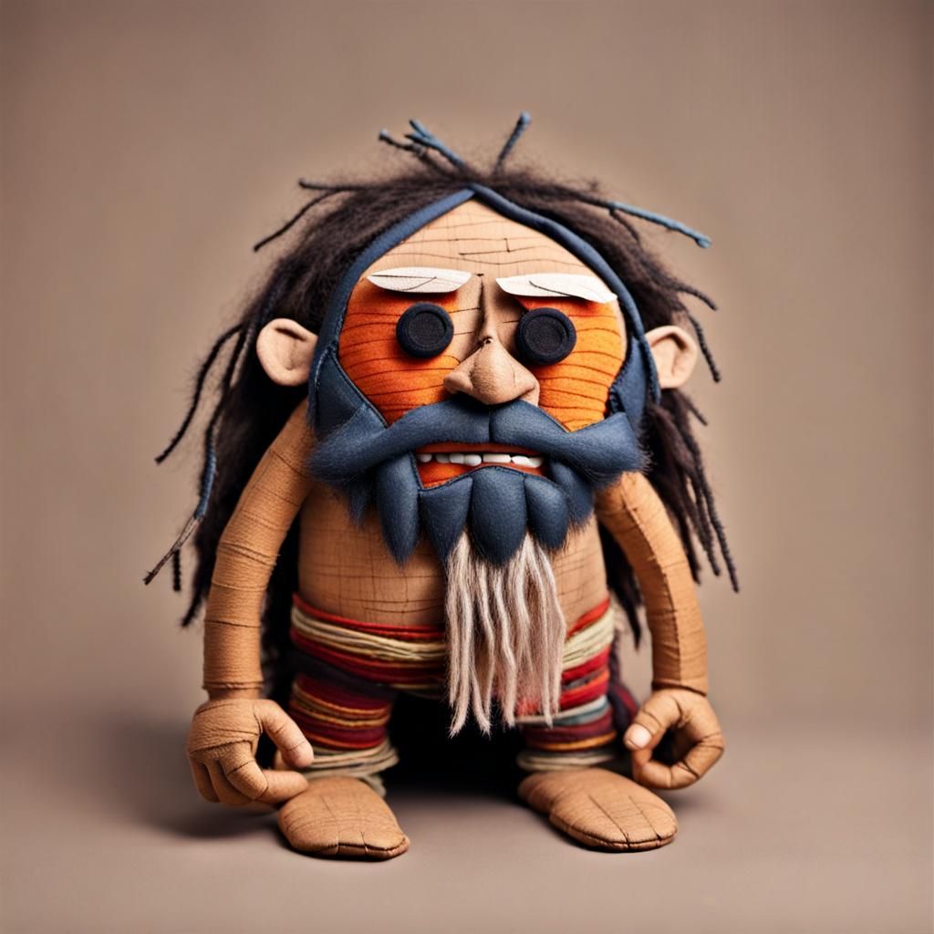 Textile Cave man - AI Generated Artwork - NightCafe Creator