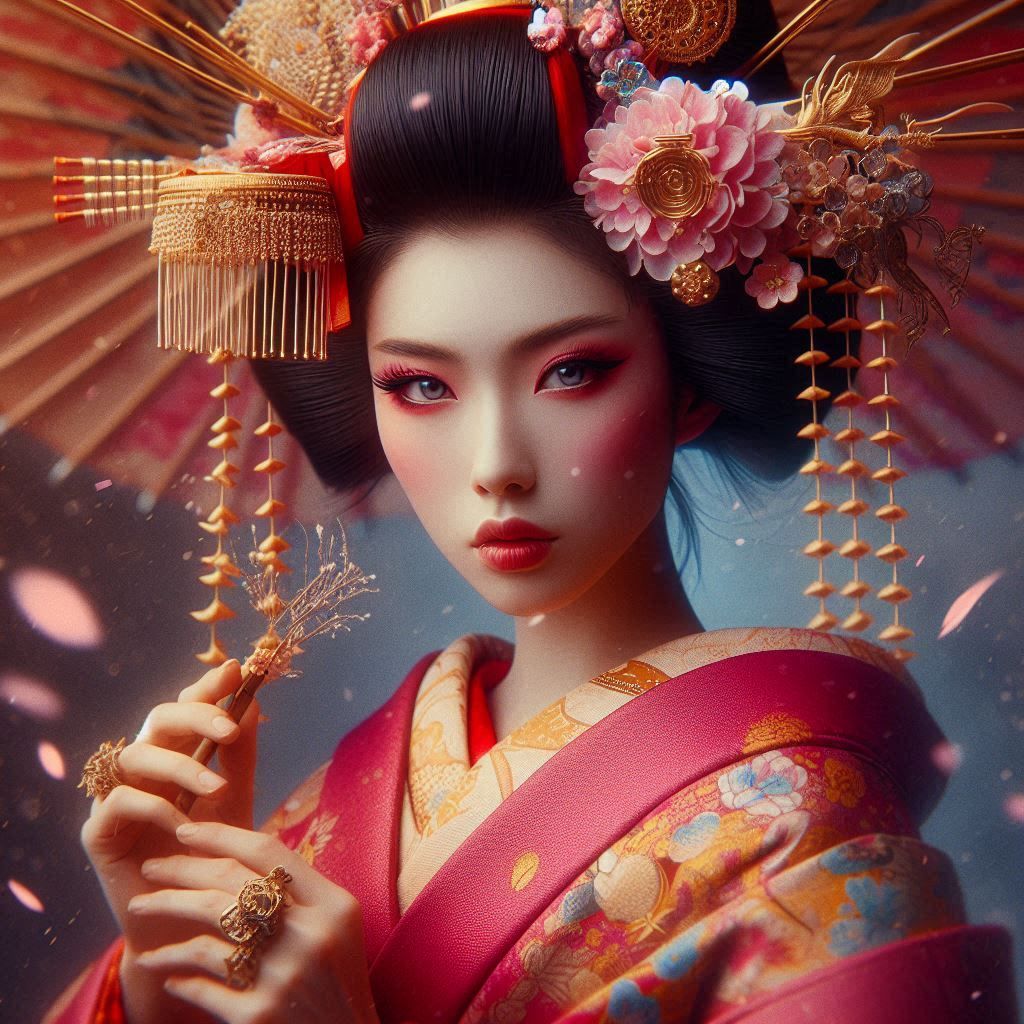 Beautiful geisha - AI Generated Artwork - NightCafe Creator