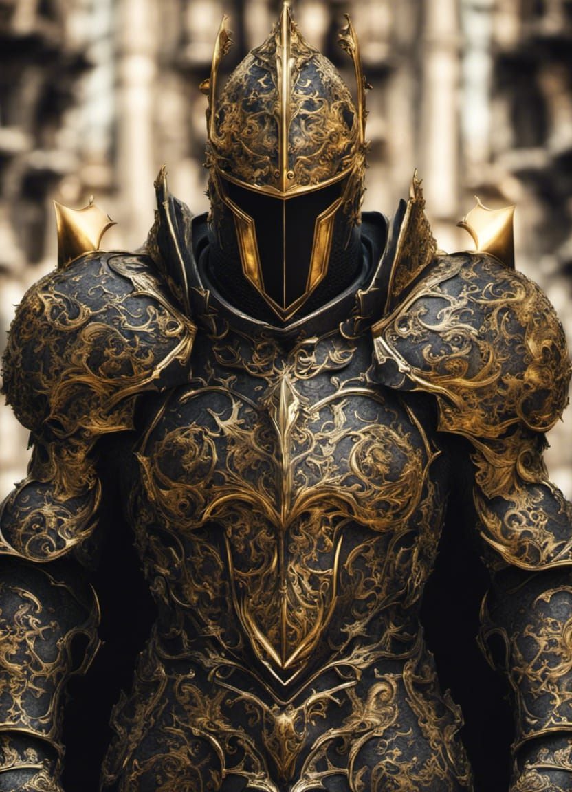 Black & Gold Armor - AI Generated Artwork - NightCafe Creator