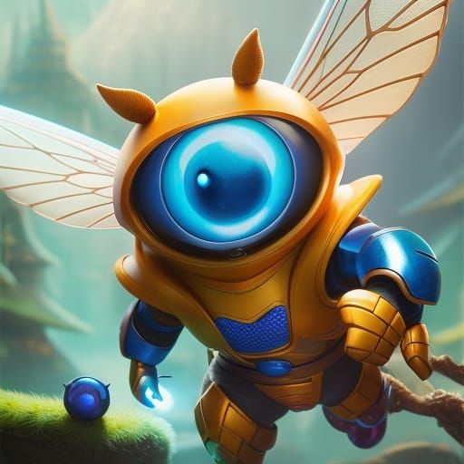Cyclops Bee Flying Mech - AI Generated Artwork - NightCafe Creator
