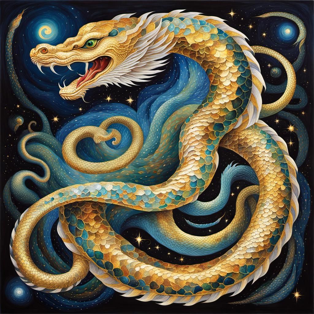 The Celestial Serpent! - AI Generated Artwork - NightCafe Creator