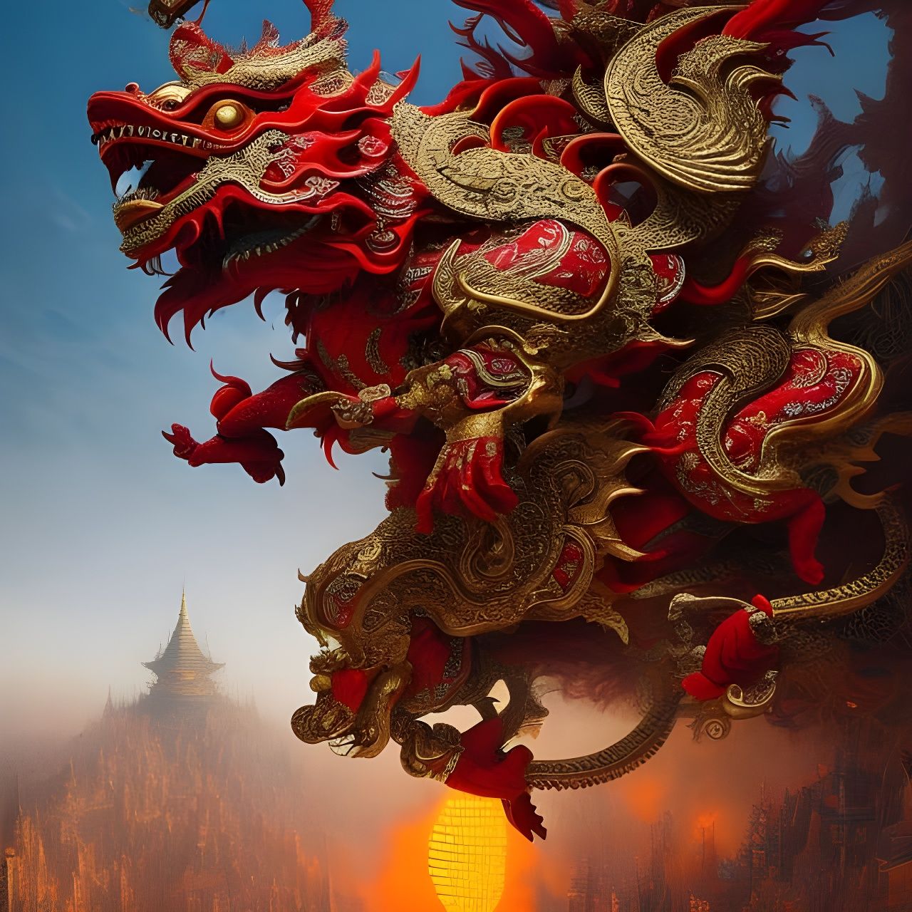 Chinese Barongsai - AI Generated Artwork - NightCafe Creator
