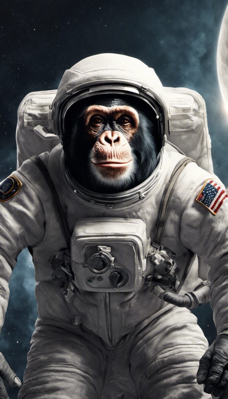 Chimpanzee Astronaut - AI Generated Artwork - NightCafe Creator