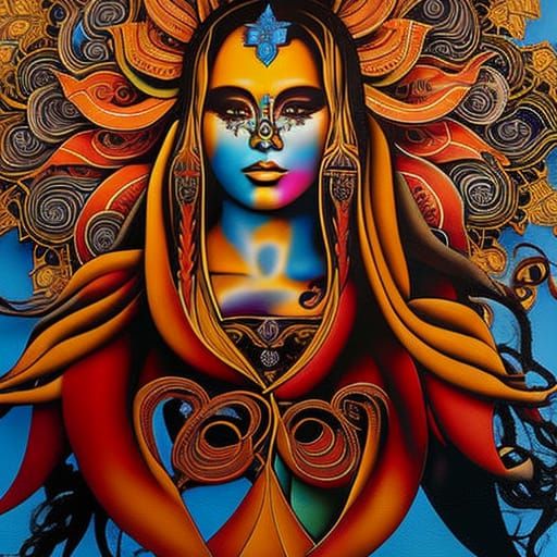 Imagination of an Indian goddess - AI Generated Artwork - NightCafe Creator