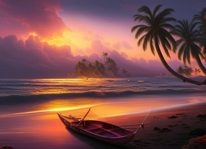 Evening calm - AI Generated Artwork - NightCafe Creator