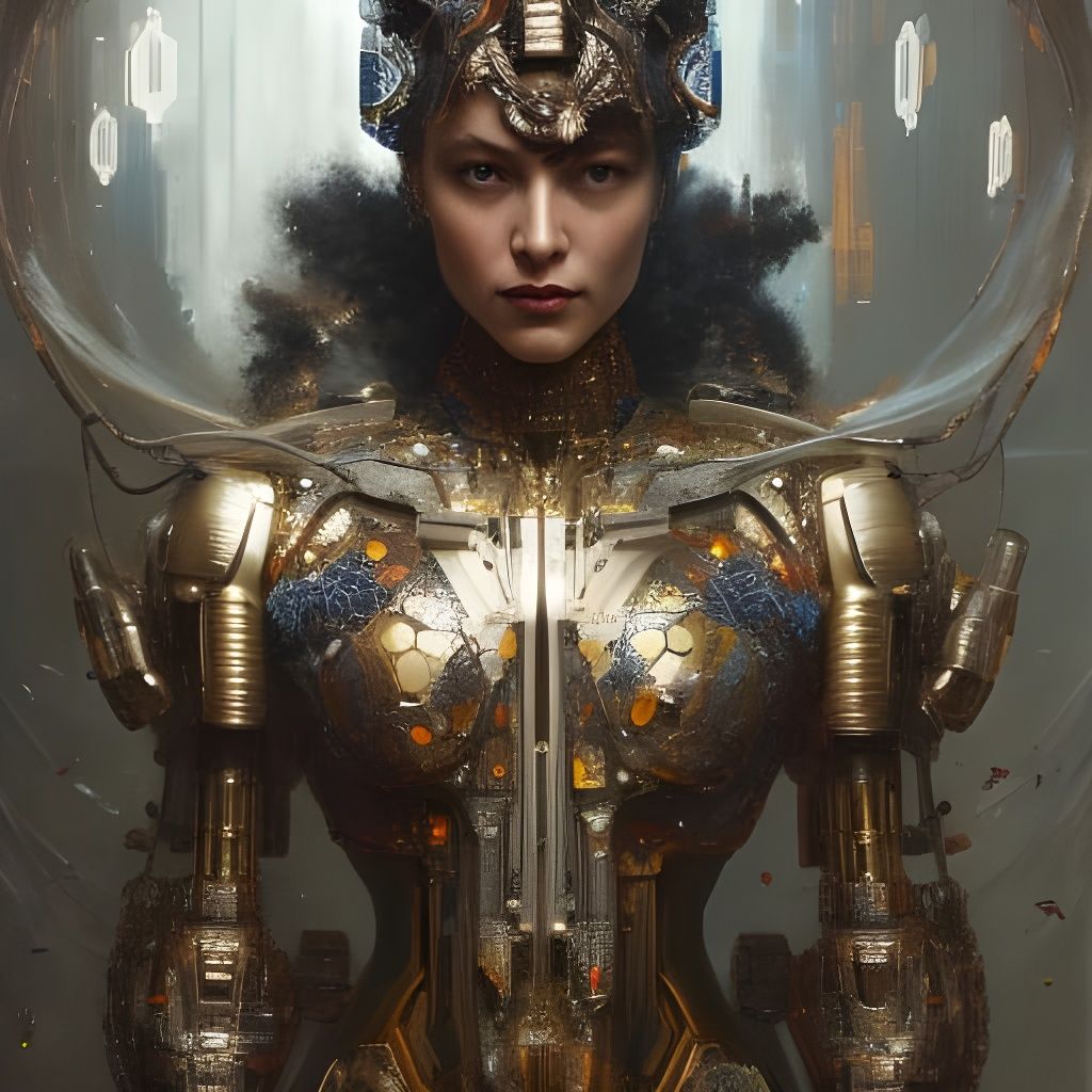 Robotic Queen - AI Generated Artwork - NightCafe Creator