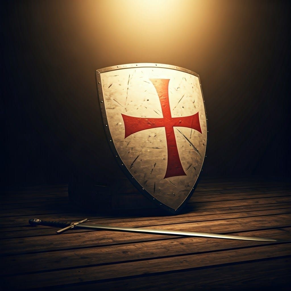 knights templar shield and sword - Medieval Knights Templar ...