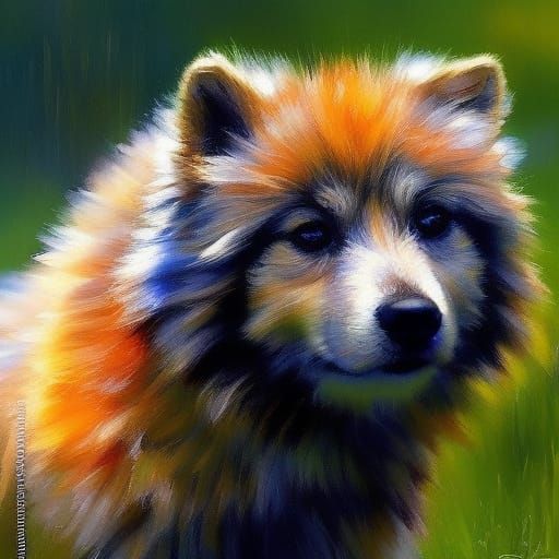 a cute happy innocent majestic endearing portrait of baby wolf, playful ...