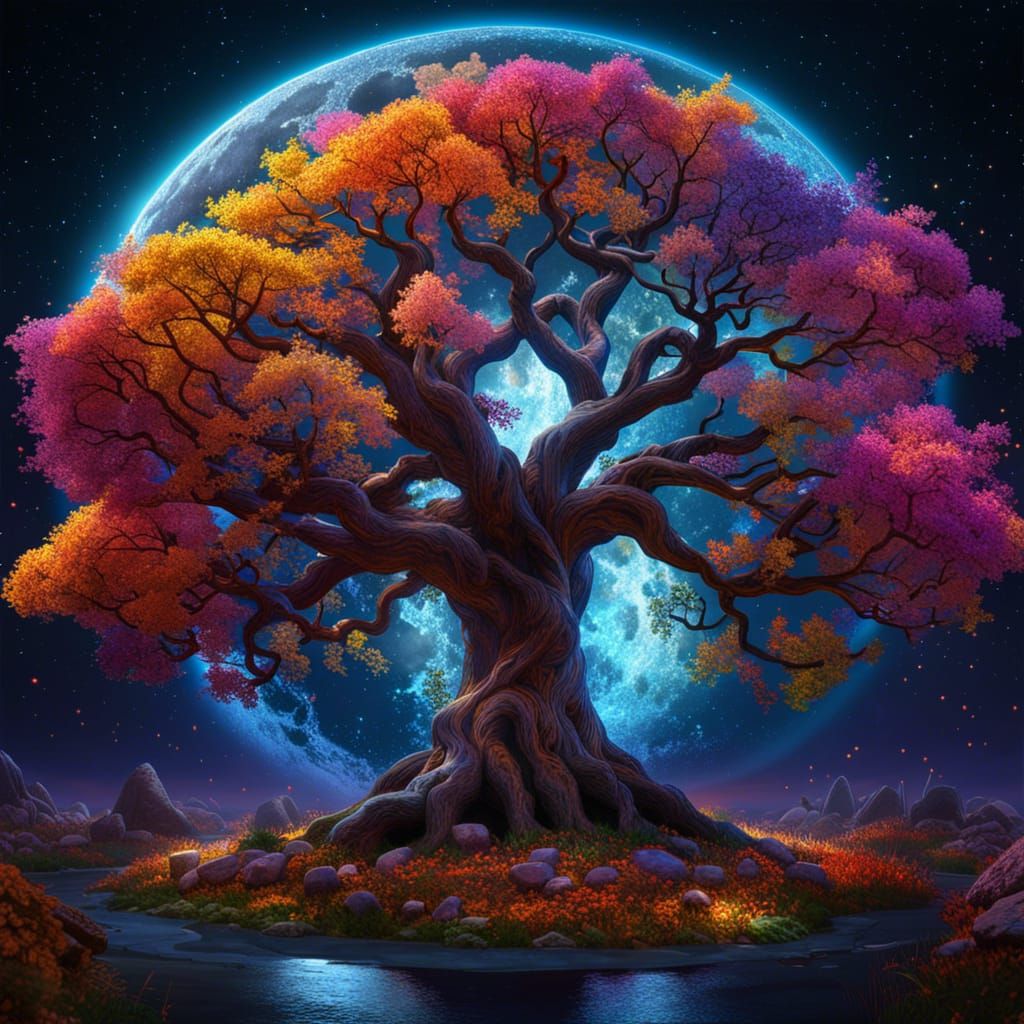 Colorful tree of life - AI Generated Artwork - NightCafe Creator