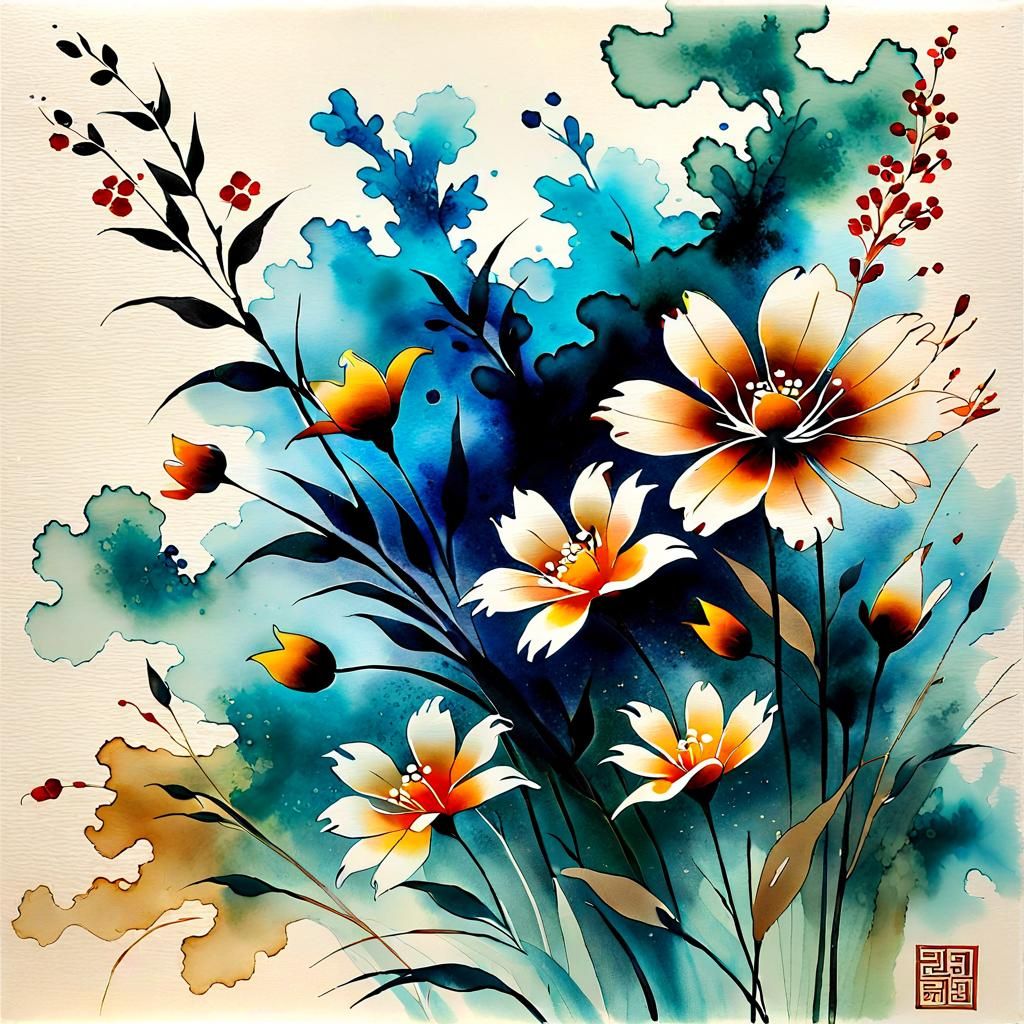 flowers III - AI Generated Artwork - NightCafe Creator