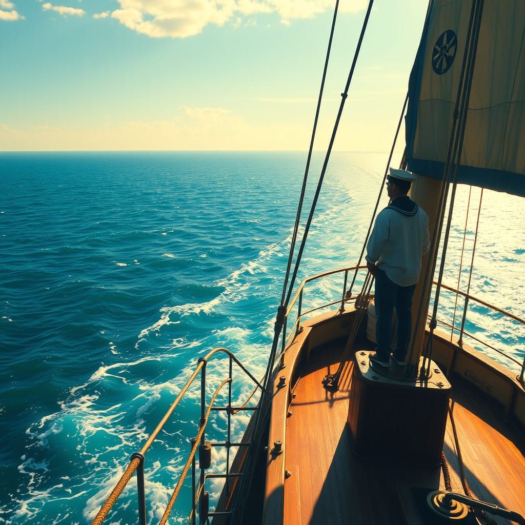 View lookout sailing ship sea - that's the prompt and I was positive ...