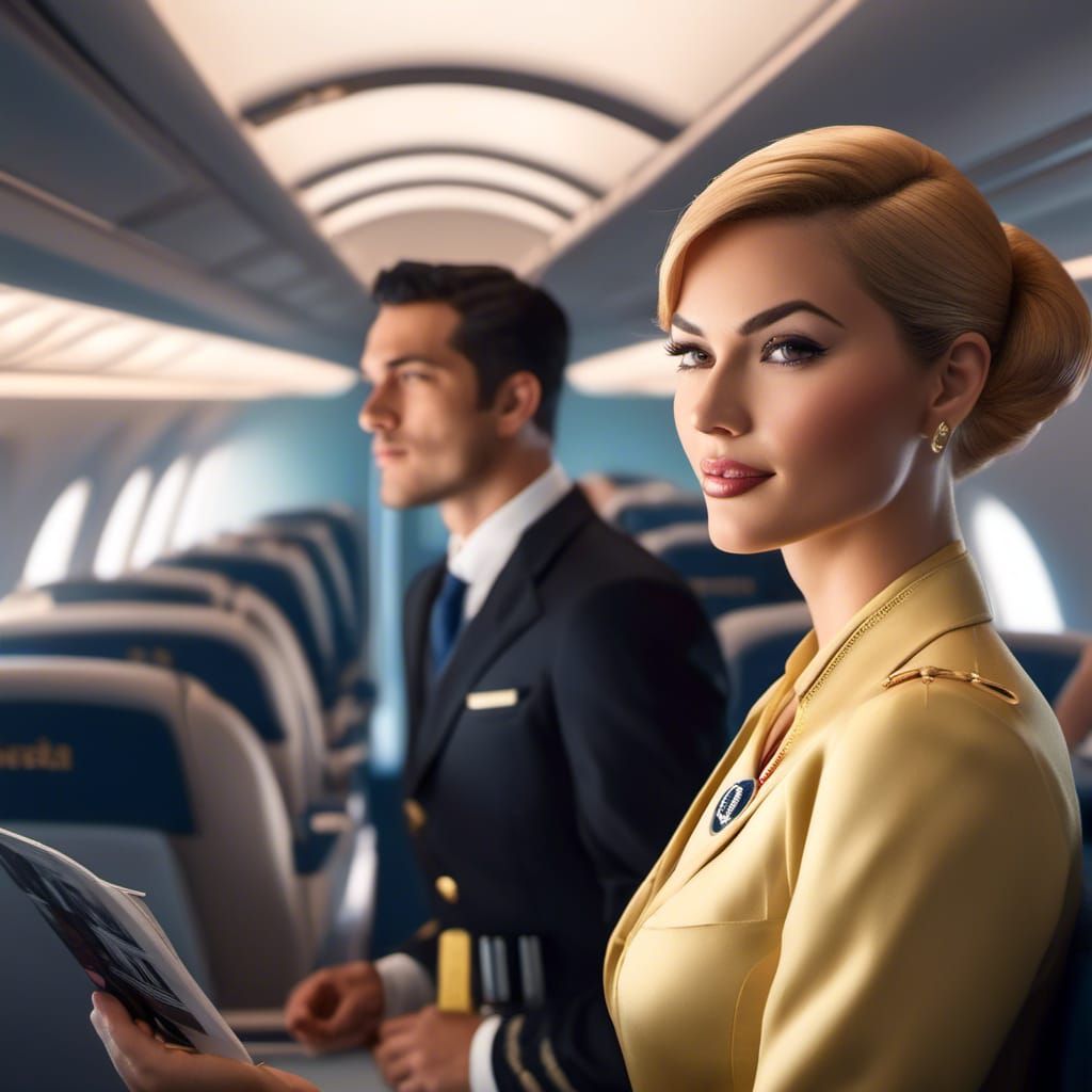 Stewardess - AI Generated Artwork - NightCafe Creator