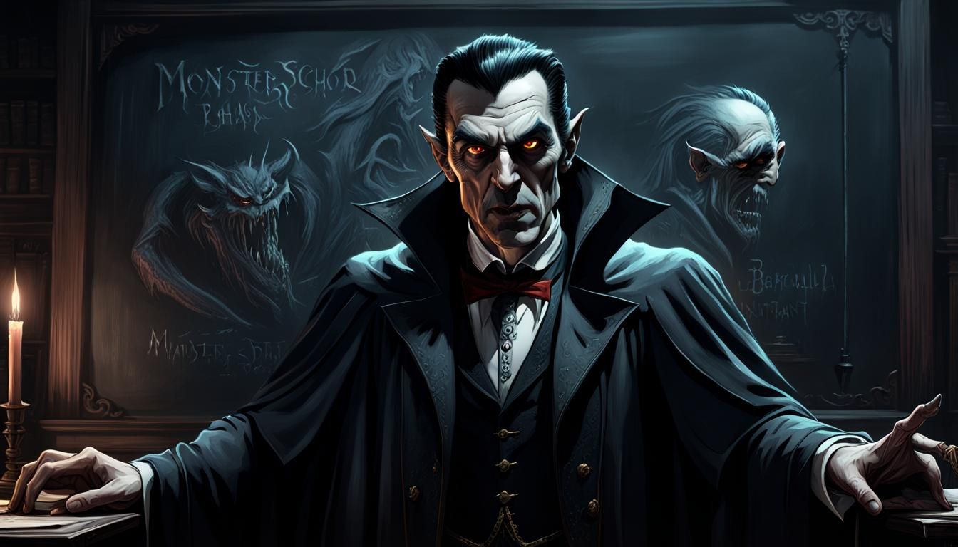 night school, monster school, The young "Renfield" fanatically devoted ...