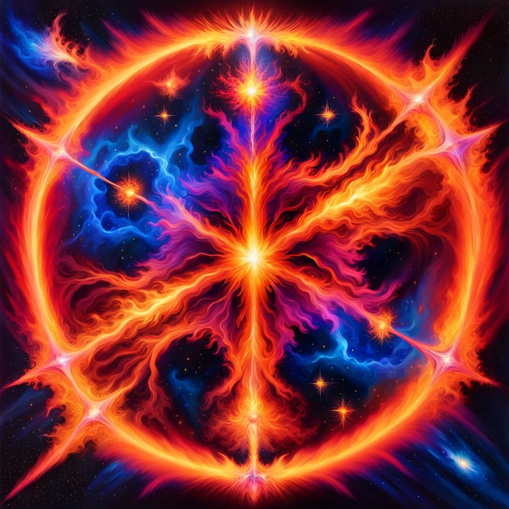 Flames of Cosmic Energy - AI Generated Artwork - NightCafe Creator
