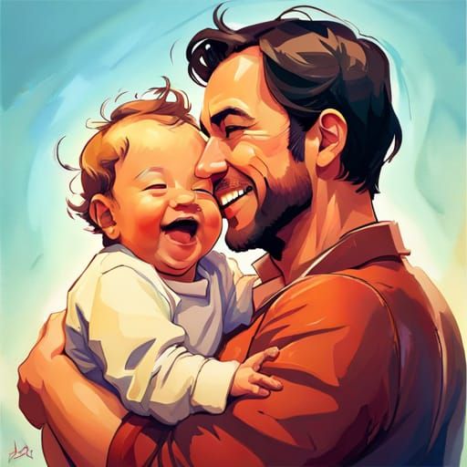 Loving father - AI Generated Artwork - NightCafe Creator
