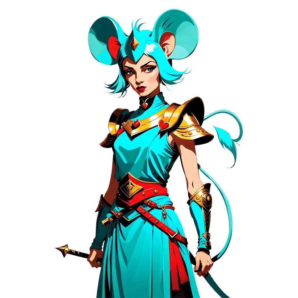 Turquoise Rebel, Warrior rat Queen - AI Generated Artwork - NightCafe ...