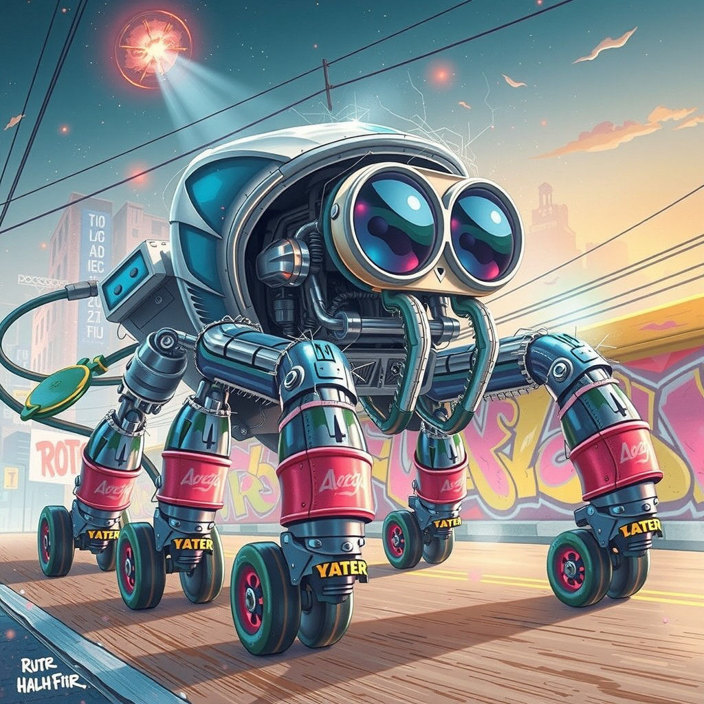 Roller Skating Jumping Spider - Roller Skating Spider in Fut...