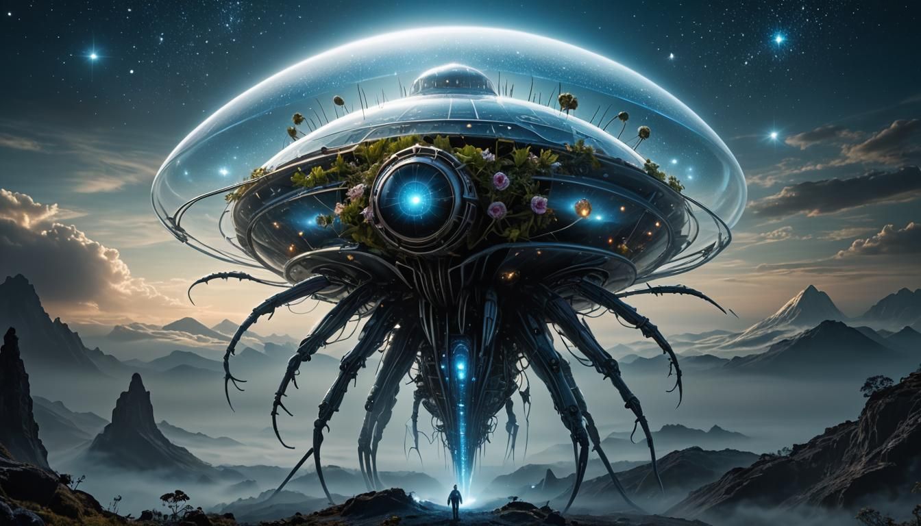 Weird flying alien thing - AI Generated Artwork - NightCafe Creator