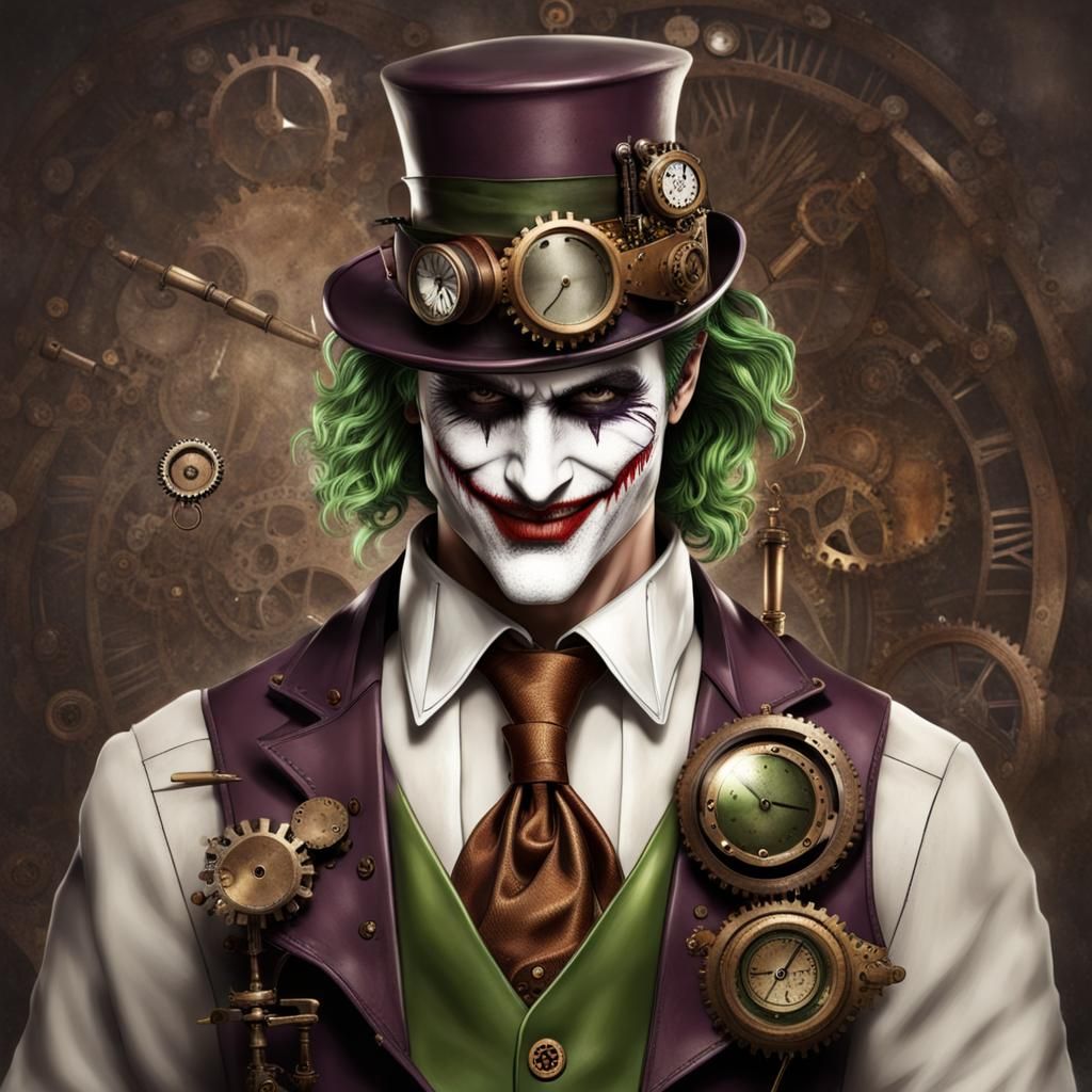 Joker version steampunk - AI Generated Artwork - NightCafe Creator