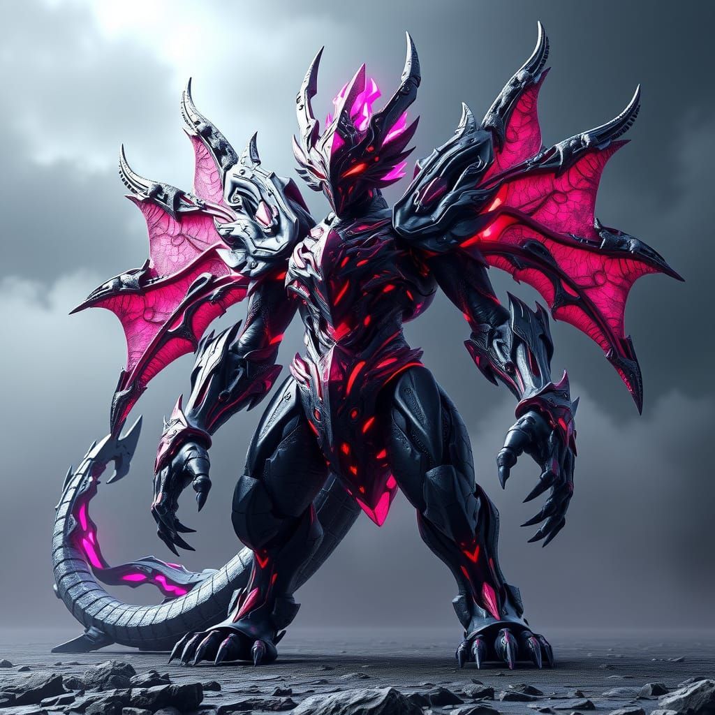 Majestic Darkness Aura Golem Digimon in Cyberpunk ... - AI Art