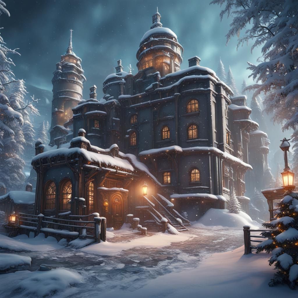 christmas factory - AI Generated Artwork - NightCafe Creator