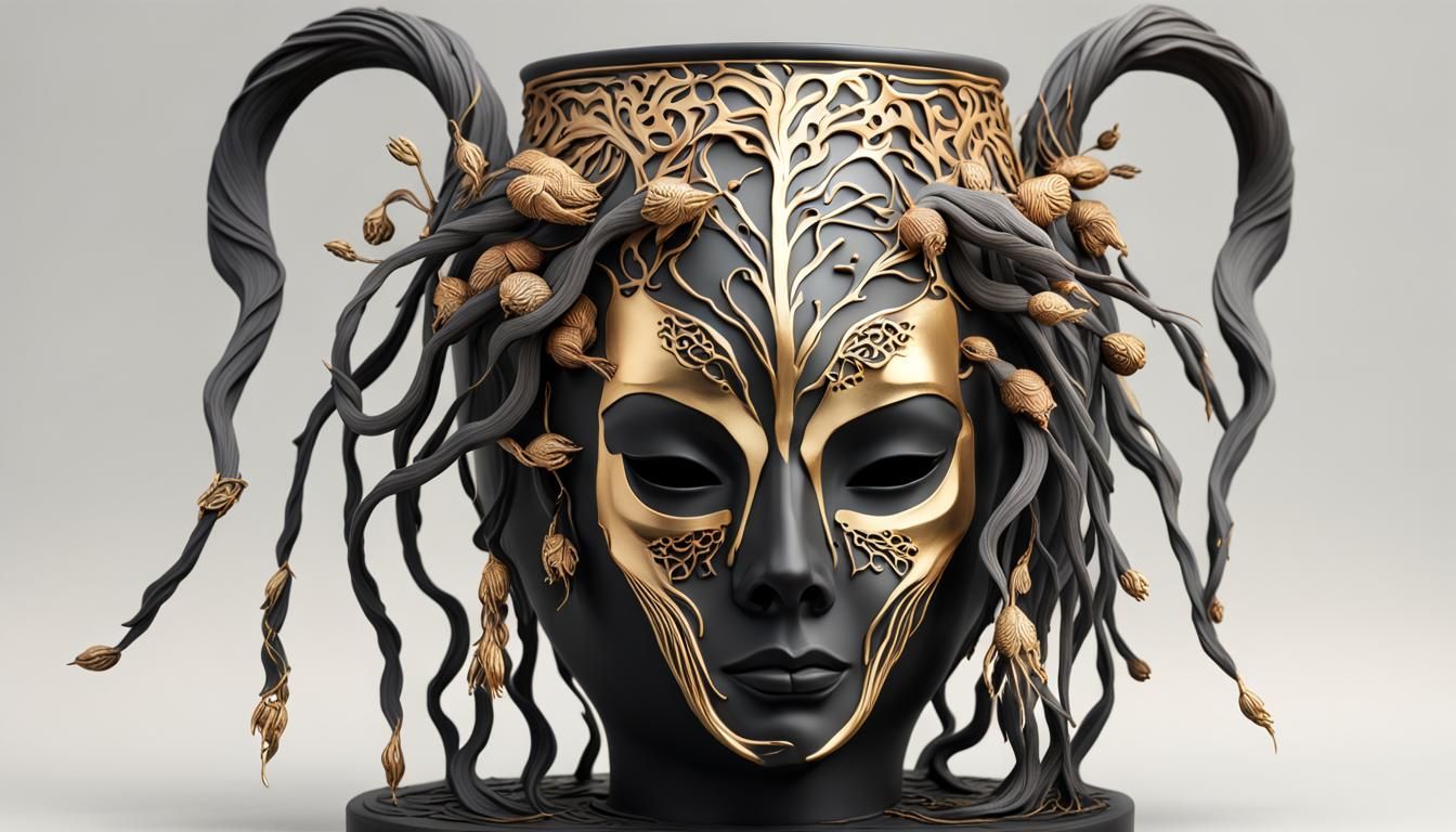 Clay Pot Mask - AI Generated Artwork - NightCafe Creator