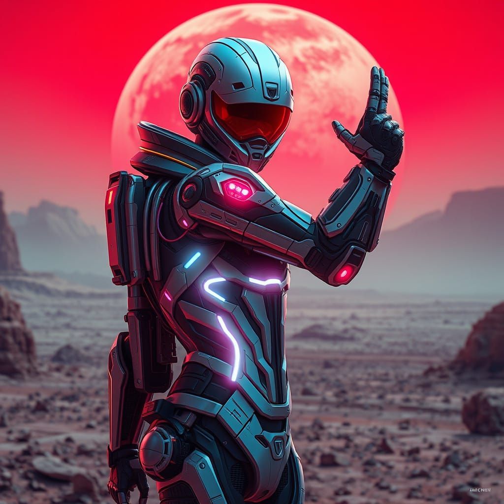 New Identity Under Marism - Cyberpunk Hero Poses on Dystopia...