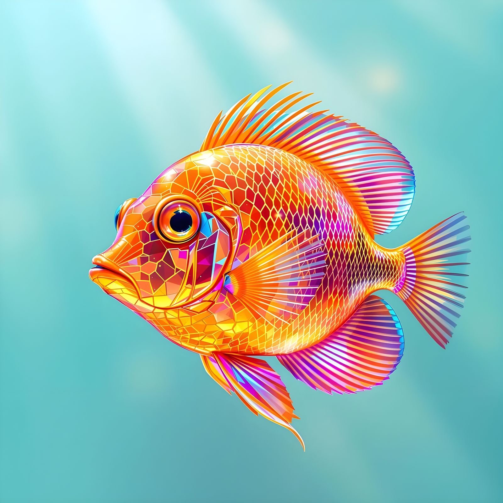 Parrot Fish Draft 1 - Hyperrealistic Parrot Fish in Vibrant ...