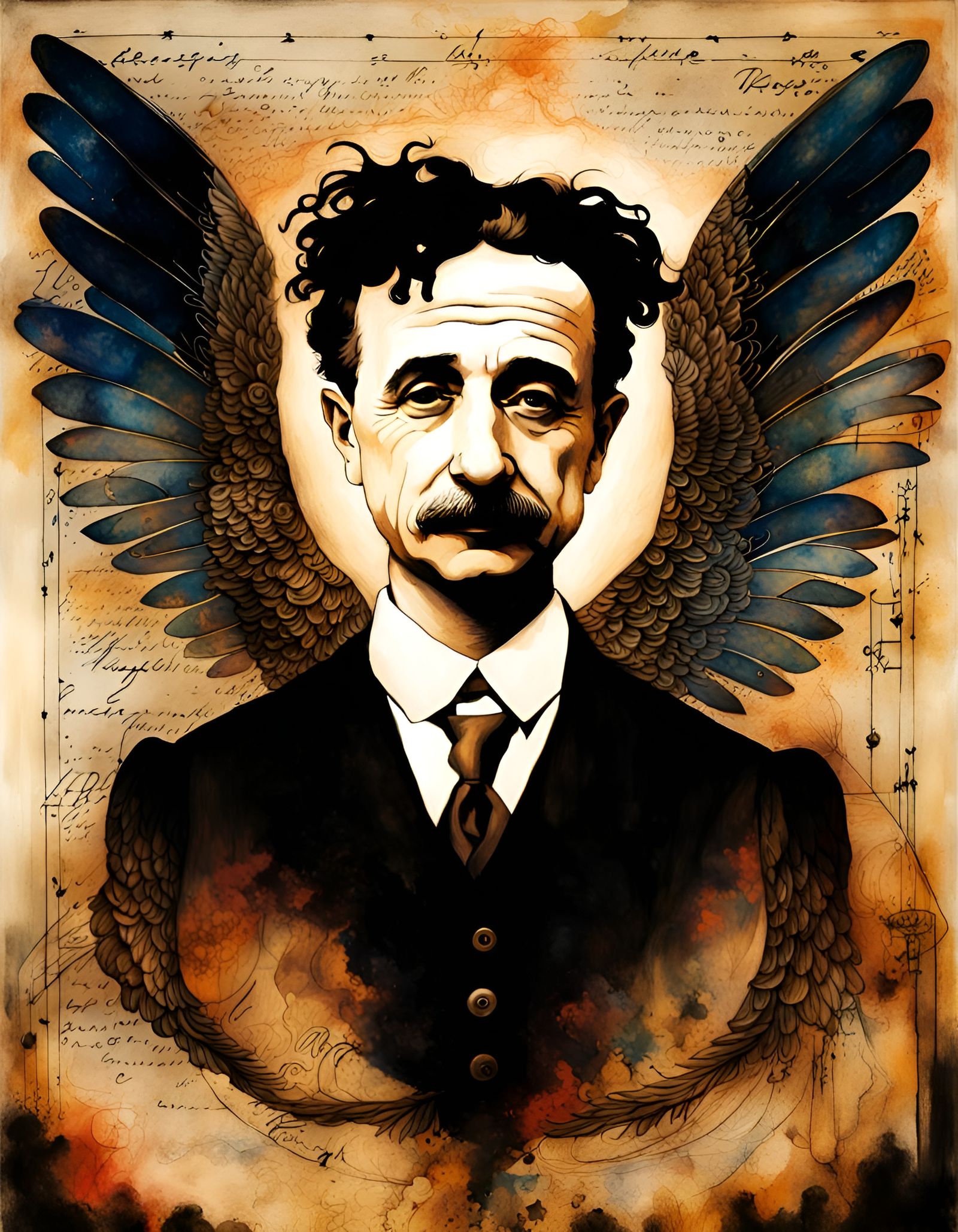 EINSTEIN HAS WINGS - AI Generated Artwork - NightCafe Creator