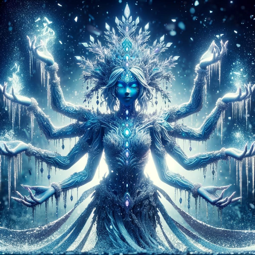 Ice Goddess - AI Generated Artwork - NightCafe Creator